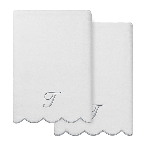 Click here for Linum Home Textiles Adornia Gray Scallop Personali... prices