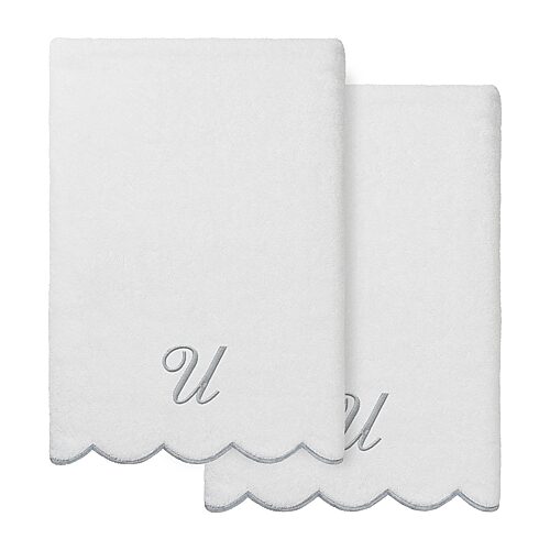 Click here for Linum Home Textiles Adornia Gray Scallop Personali... prices