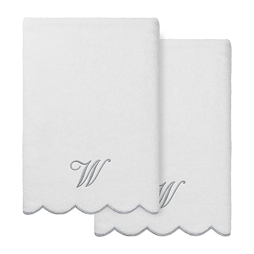 Click here for Linum Home Textiles Adornia Gray Scallop Personali... prices
