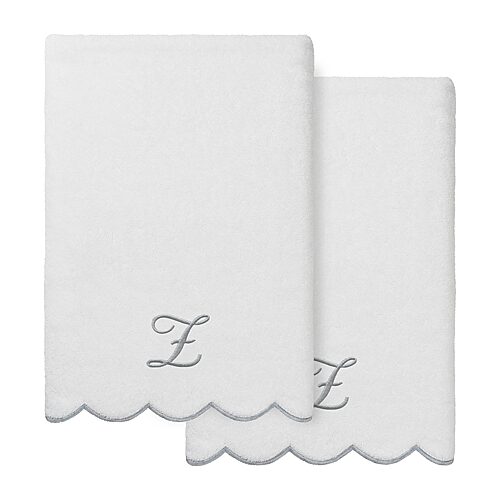 Click here for Linum Home Textiles Adornia Gray Scallop Personali... prices