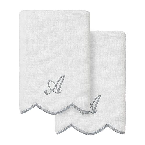 Click here for Linum Home Textiles Adornia Gray Scallop Personali... prices