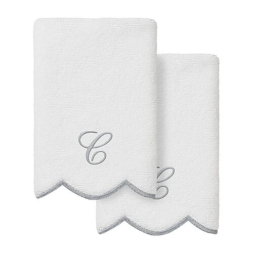 Click here for Linum Home Textiles Adornia Gray Scallop Personali... prices