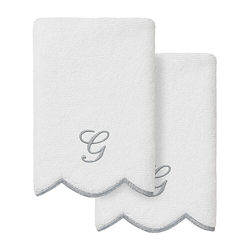 Click here for Linum Home Textiles Adornia Gray Scallop Personali... prices