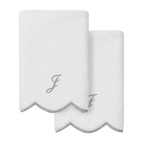 Click here for Linum Home Textiles Adornia Gray Scallop Personali... prices