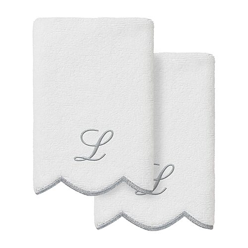 Click here for Linum Home Textiles Adornia Gray Scallop Personali... prices