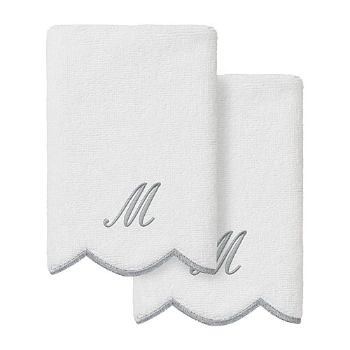Click here for Linum Home Textiles Adornia Gray Scallop Personali... prices