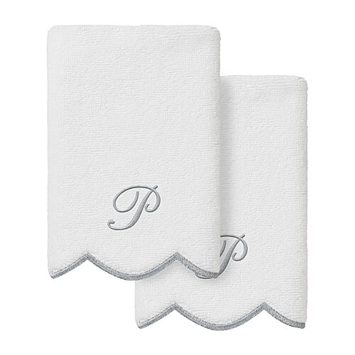 Click here for Linum Home Textiles Adornia Gray Scallop Personali... prices