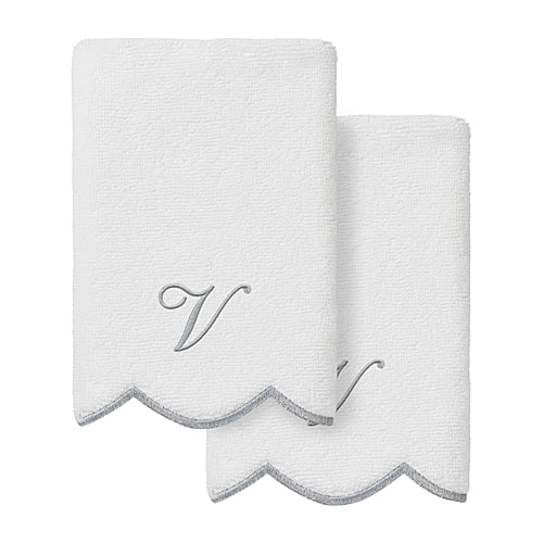Click here for Linum Home Textiles Adornia Gray Scallop Personali... prices