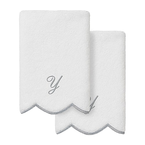 Click here for Linum Home Textiles Adornia Gray Scallop Personali... prices