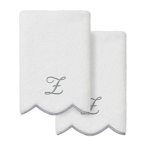 Click here for Linum Home Textiles Adornia Gray Scallop Personali... prices