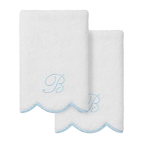 Click here for Linum Home Textiles Adornia Blue Scallop Personali... prices