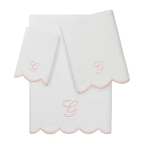 Click here for Linum Home Textiles Adornia Pink Scallop Personali... prices