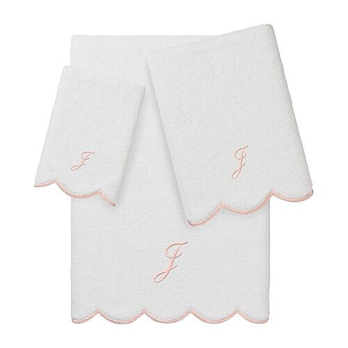 Click here for Linum Home Textiles Adornia Pink Scallop Personali... prices