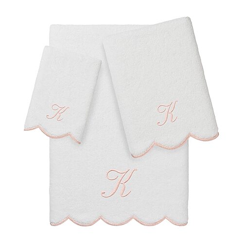 Click here for Linum Home Textiles Adornia Pink Scallop Personali... prices