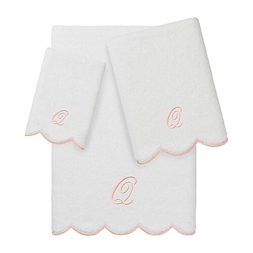 Click here for Linum Home Textiles Adornia Pink Scallop Personali... prices