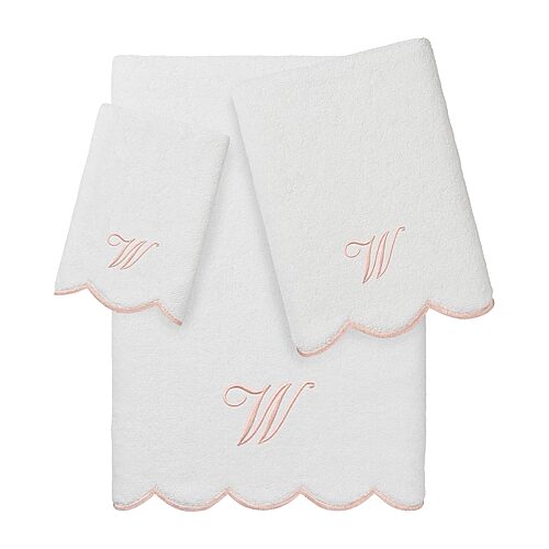 Click here for Linum Home Textiles Adornia Pink Scallop Personali... prices