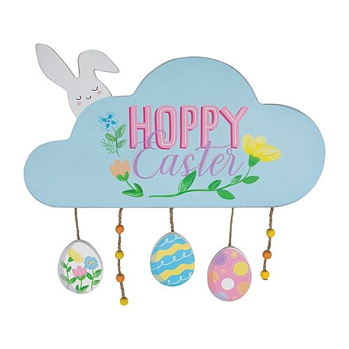 Click here for Northlight 16 Hoppy Wooden With Bunny And Eggs Wal... prices