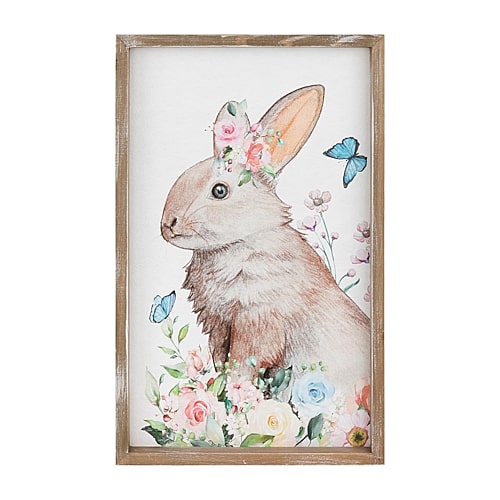 Click here for Northlight 12 Bunny With Flowers Framed Wall Sign... prices
