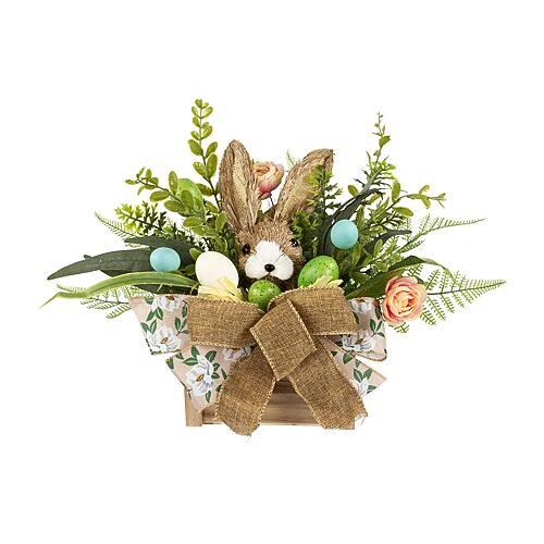Click here for Northlight 12 Boxed Floral Arrangement With Bunny... prices