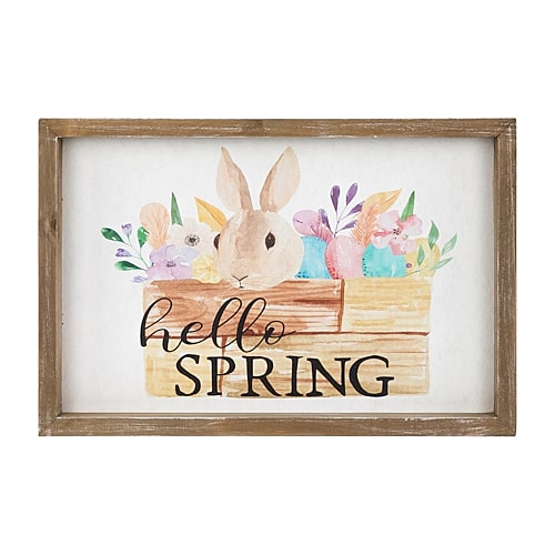 Click here for Northlight 12 Hello Spring Bunny Wall Sign  One Si... prices