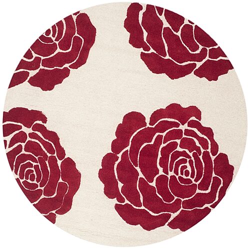 Click here for Safavieh Dacre Floral Wool Indoor Round Area Rug... prices