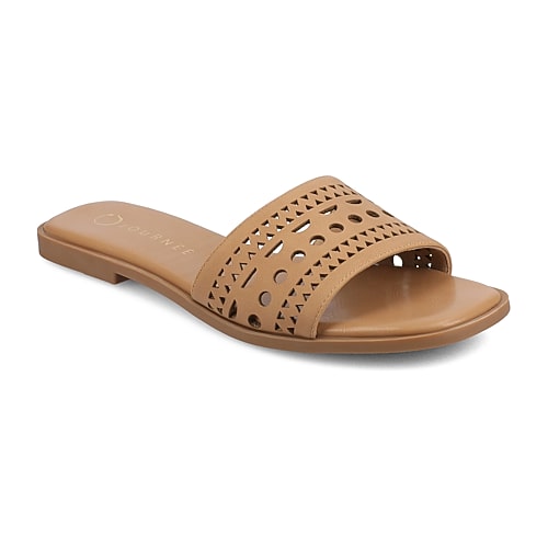 Click here for Journee Collection Womens Brodie Flat Sandals  9 M... prices