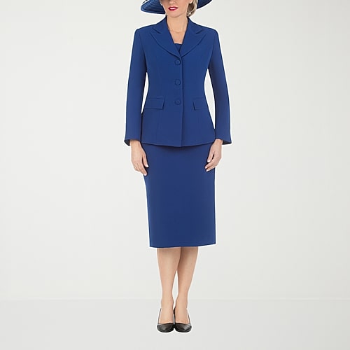 Click here for Giovanna Signature 2-pc. Skirt Suit  8  Blue prices