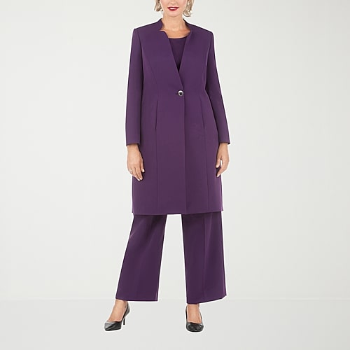 Click here for Giovanna Signature Womens 3-pc. Pant Suit  8  Purp... prices