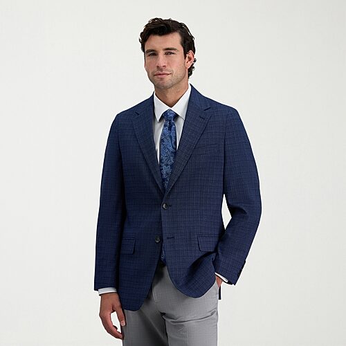Click here for Haggar JMH Tailored Prince Of Wales Mens Plaid Mod... prices