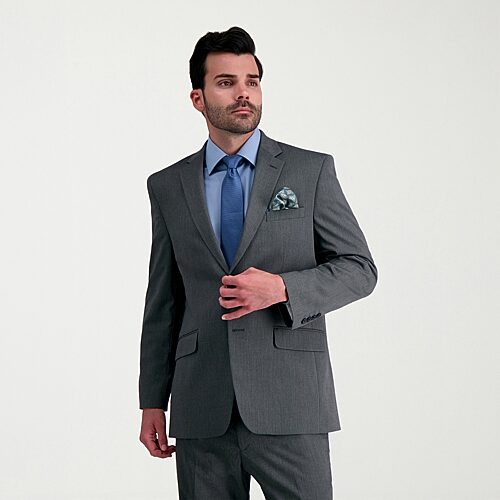 Click here for Mens J.M. Haggar(R) Basketweave Jacket - Dark Grey prices