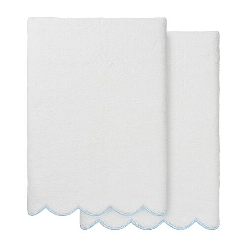 Click here for Linum Home Adornia Scallop Cotton 2-Pc. Bath Towel... prices