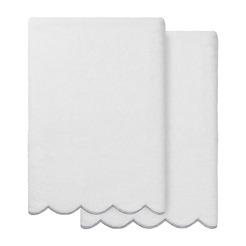 Click here for Linum Home Adornia Scallop Cotton 2-Pc. Bath Towel... prices