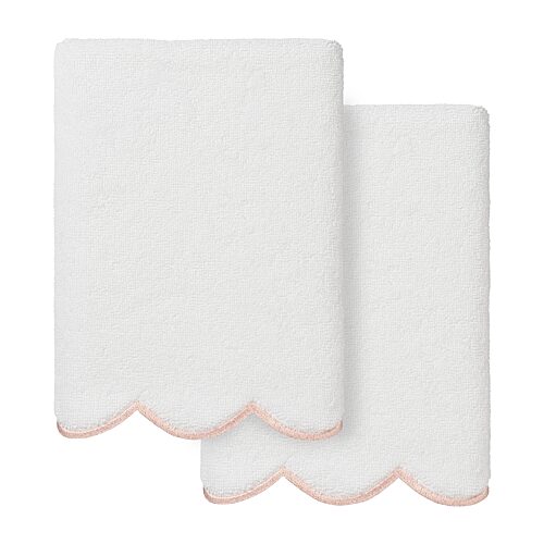 Click here for Linum Home Adornia Scallop Cotton 2-Pc. Hand Towel... prices
