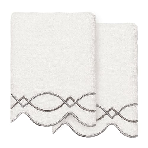 Click here for Linum Home Textiles Diamond Chain Scallop 2-pc. Ha... prices