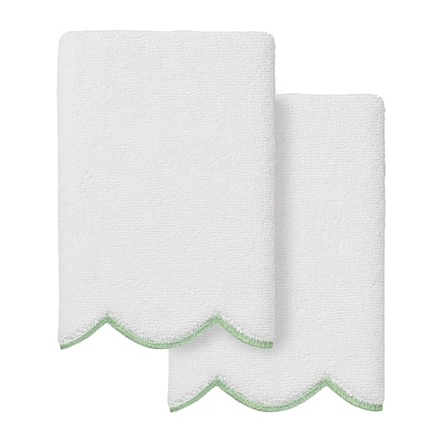 Click here for Linum Home Textiles Adornia Scallop 2-pc. Fingerti... prices
