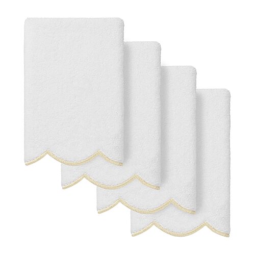 Click here for Linum Home Adornia Scallop Cotton 4-Pc. Fingertip... prices