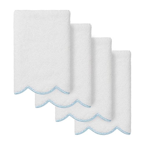 Click here for Linum Home Textiles Adornia Scallop 4-pc. Fingerti... prices