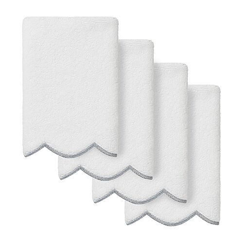 Click here for Linum Home Adornia Scallop Cotton 4-Pc. Fingertip... prices