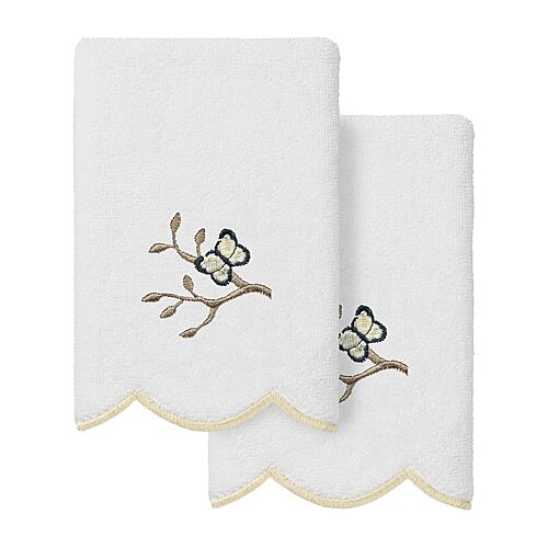 Click here for Linum Home Textiles Teresa Scallop 2-pc. Embellish... prices