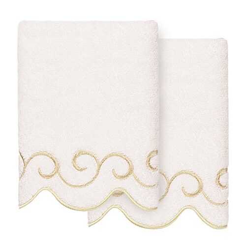 Click here for Linum Home Textiles Simplicity Scallop 2-pc. Hand... prices