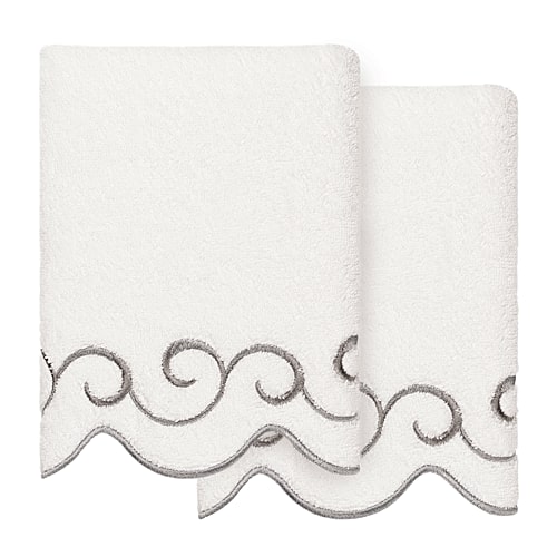 Click here for Linum Home Textiles Simplicity Scallop 2-pc. Hand... prices