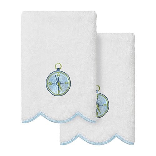 Click here for Linum Home Textiles Sea Joy Scallop 2-pc. Embellis... prices