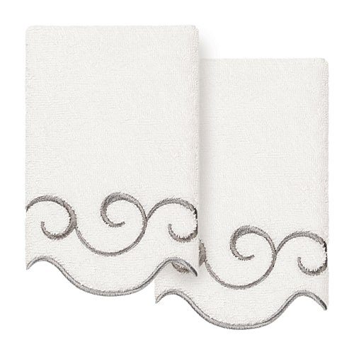 Click here for Linum Home Textiles Simplicity Scallop 2-pc. Finge... prices