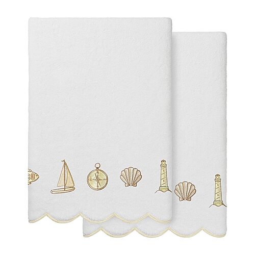 Click here for Linum Home Textiles Sea Joy Scallop 2-pc. Quick Dr... prices
