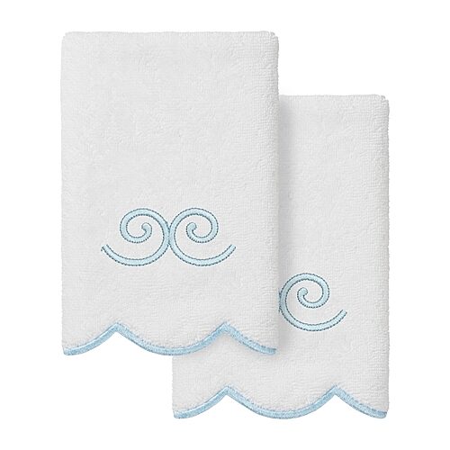 Click here for Linum Home Textiles Symmetra Scallop 2-pc. Embelli... prices
