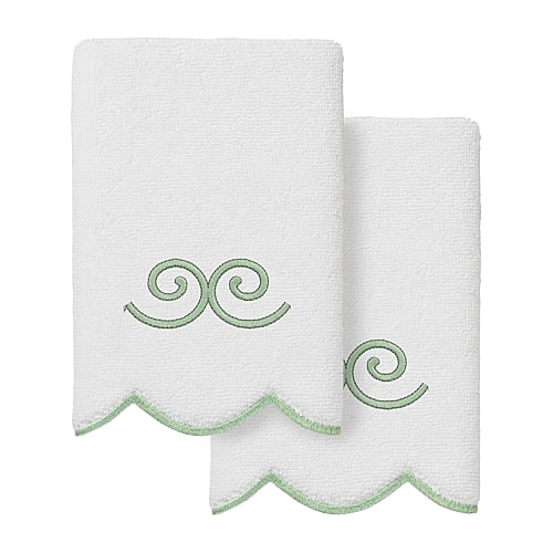 Click here for Linum Home Textiles Symmetra Scallop 2-pc. Embelli... prices
