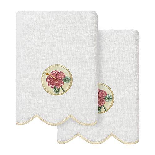 Click here for Linum Home Textiles Maui Scallop 2-pc. Embellished... prices