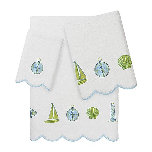 Click here for Linum Home Textiles Sea Joy Scallop 3-pc. Quick Dr... prices