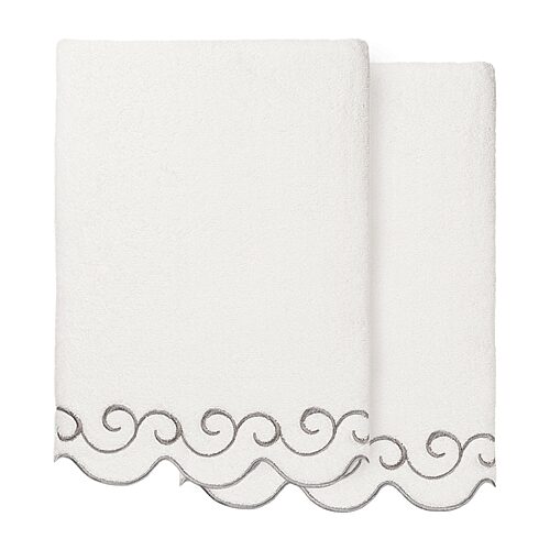 Click here for Linum Home Textiles Simplicity Scallop 2-pc. Quick... prices