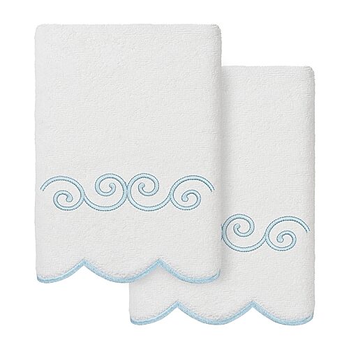 Click here for Linum Home Textiles Symmetra Scallop 2-pc. Embelli... prices